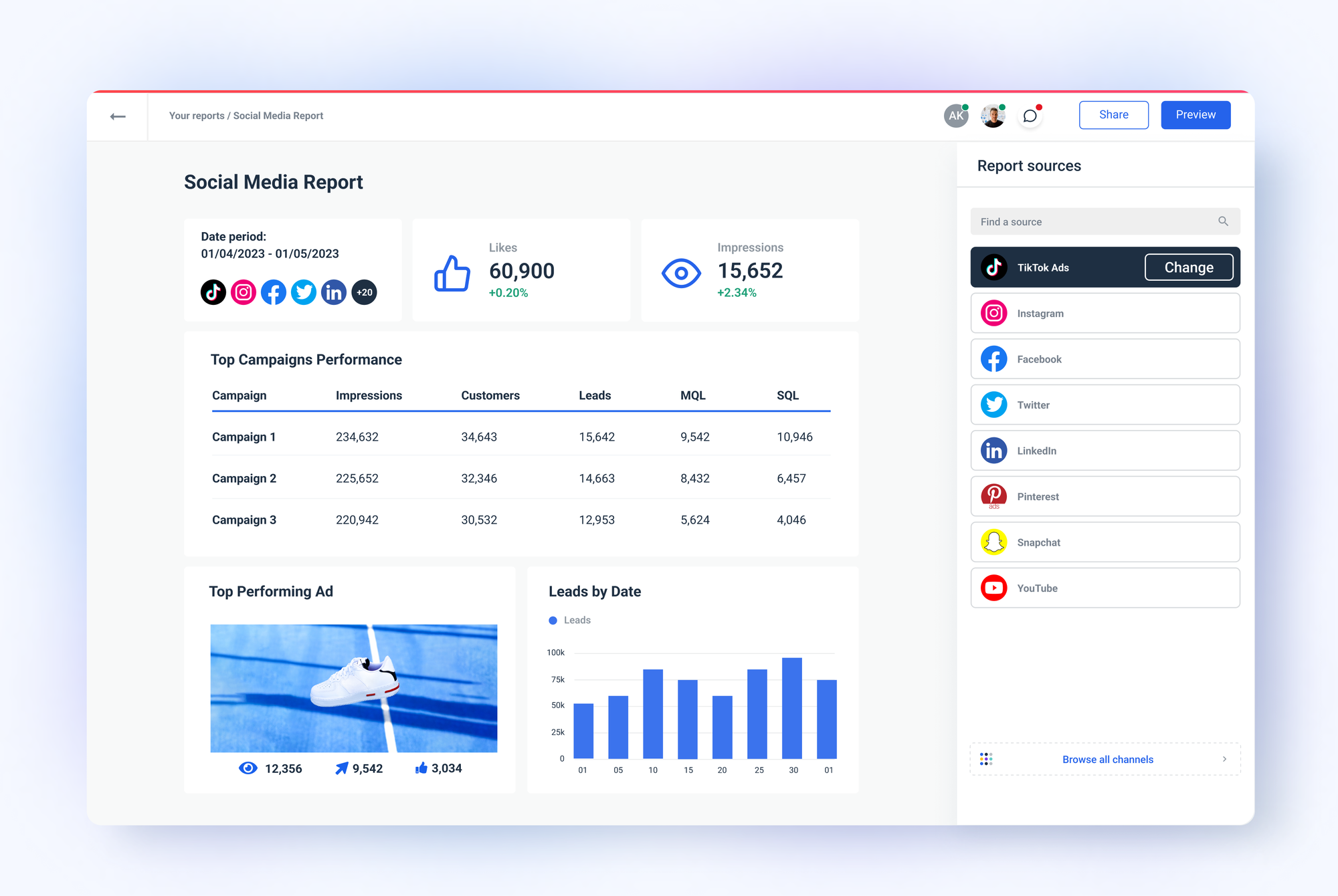 Use Our Social Media Reporting Tool | Whatagraph