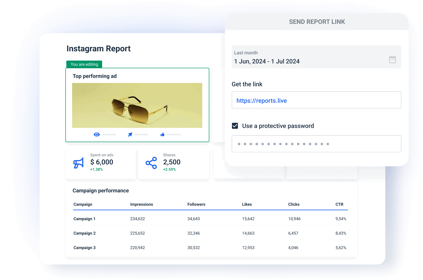 Try our Free Instagram Analytics Report Template | Whatagraph