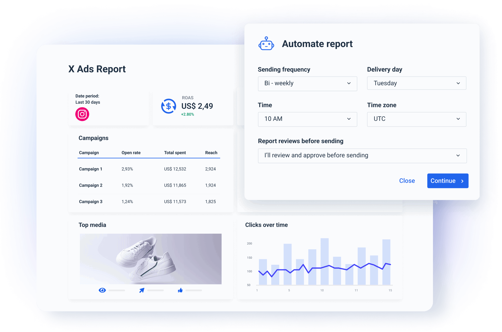 Try our Free Instagram Analytics Report Template | Whatagraph