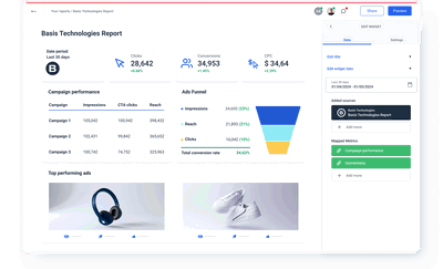 Basis Technologies Integration - No Code Connector | Whatagraph