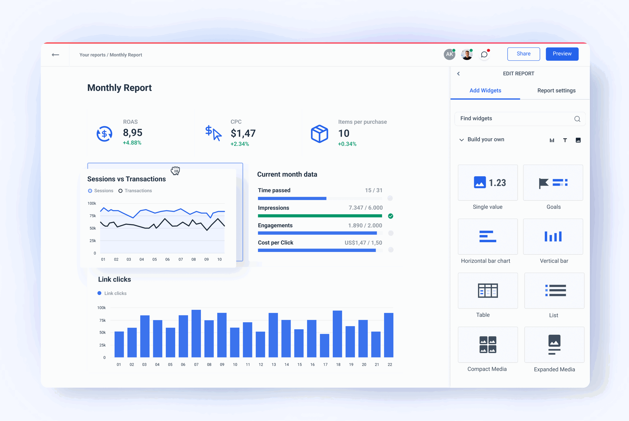 Custom Reporting Software to Simplify your Reports | Whatagraph