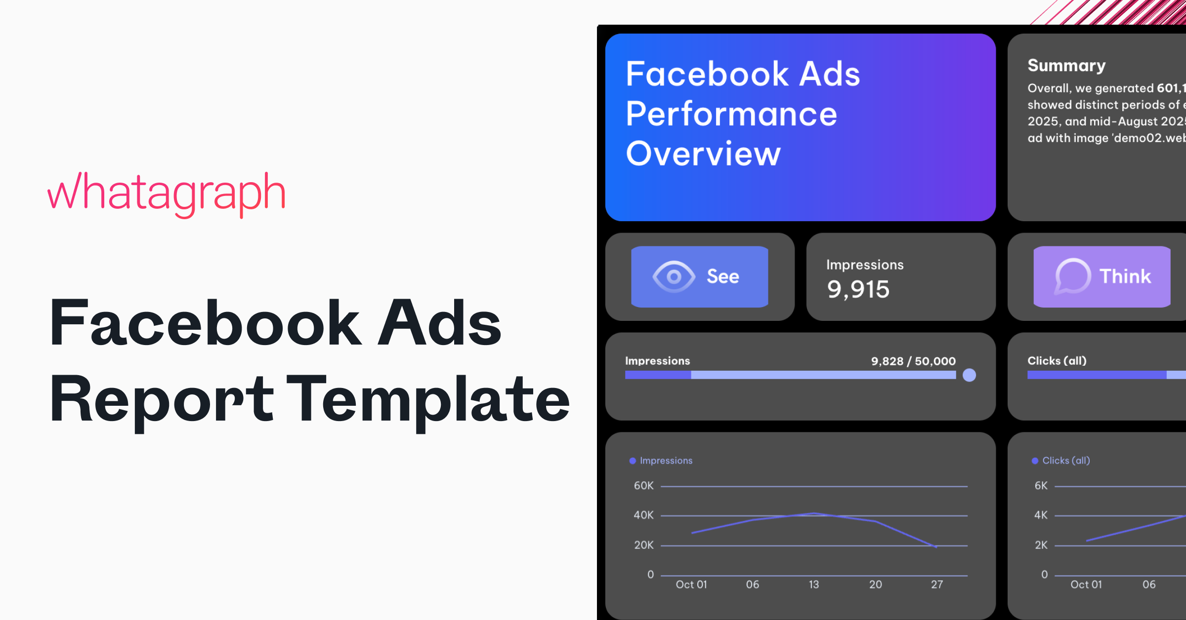 Free Looker Studio Facebook Ads Report Template | Whatagraph