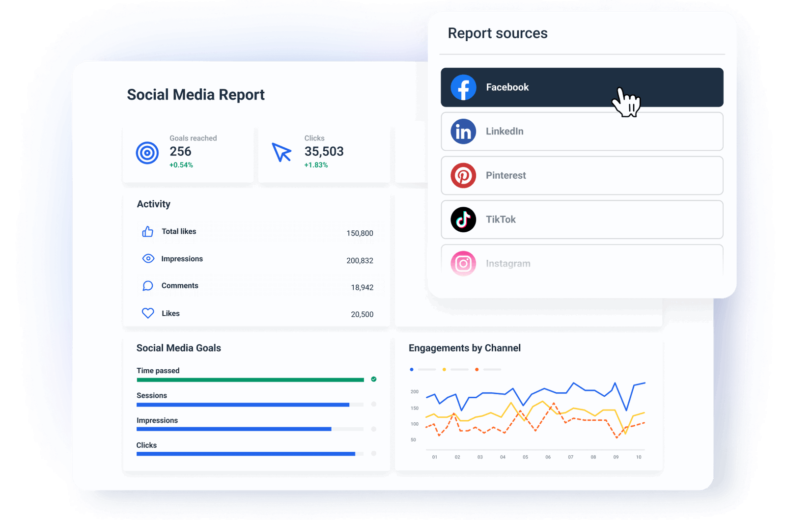 Best Social Media Report Template for Marketers | Whatagraph