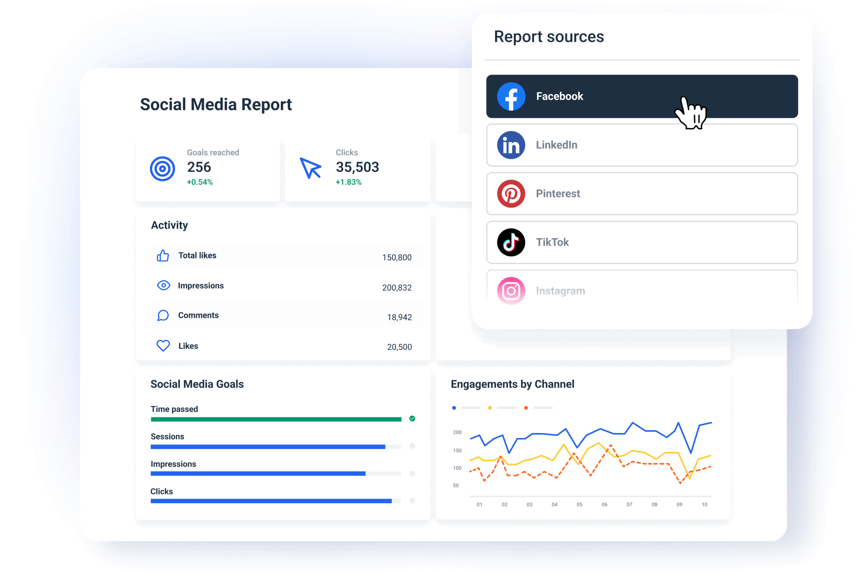 Best Social Media Report Template for Marketers | Whatagraph