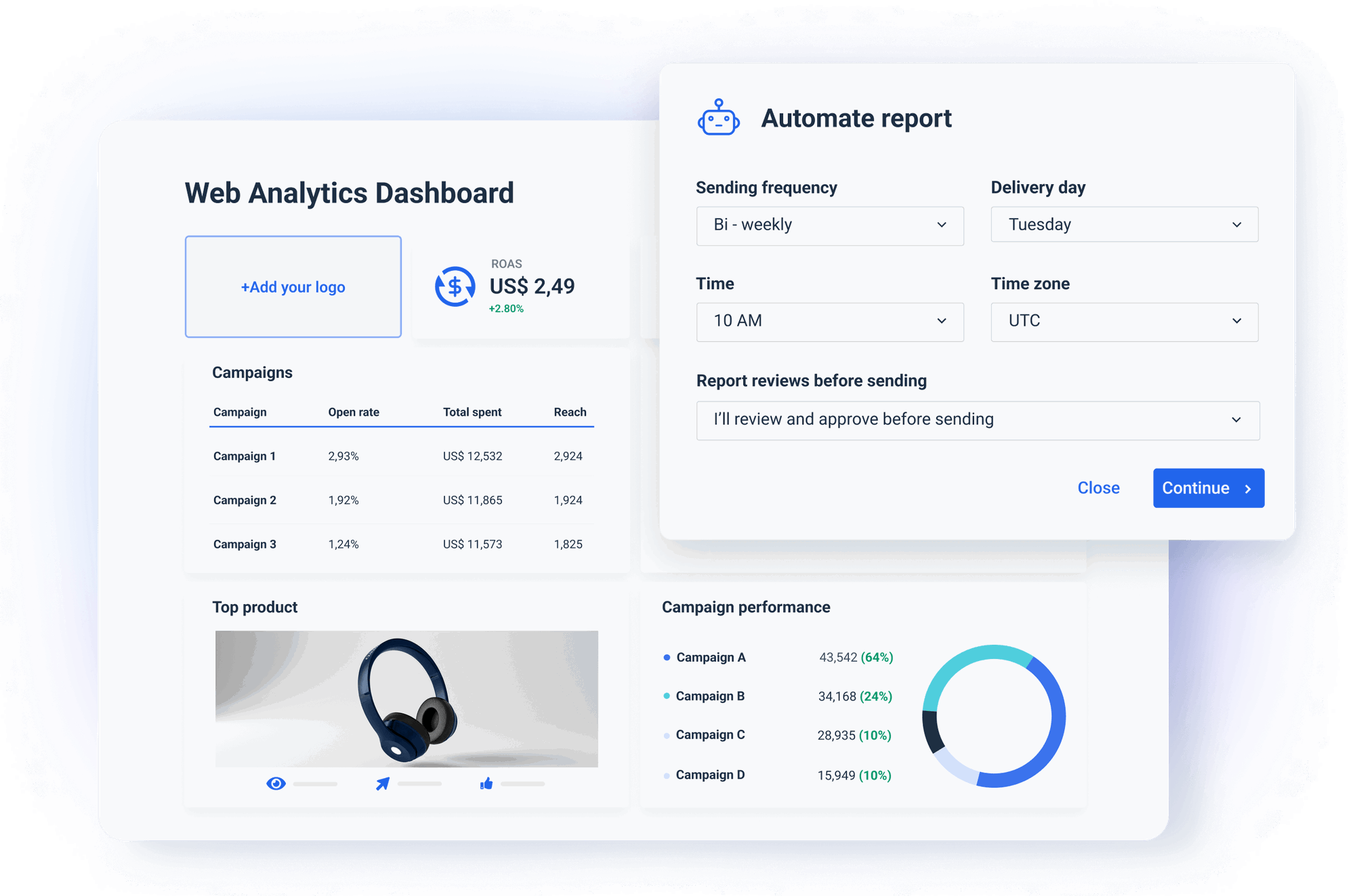 Website Dashboard for Marketers | Whatagraph