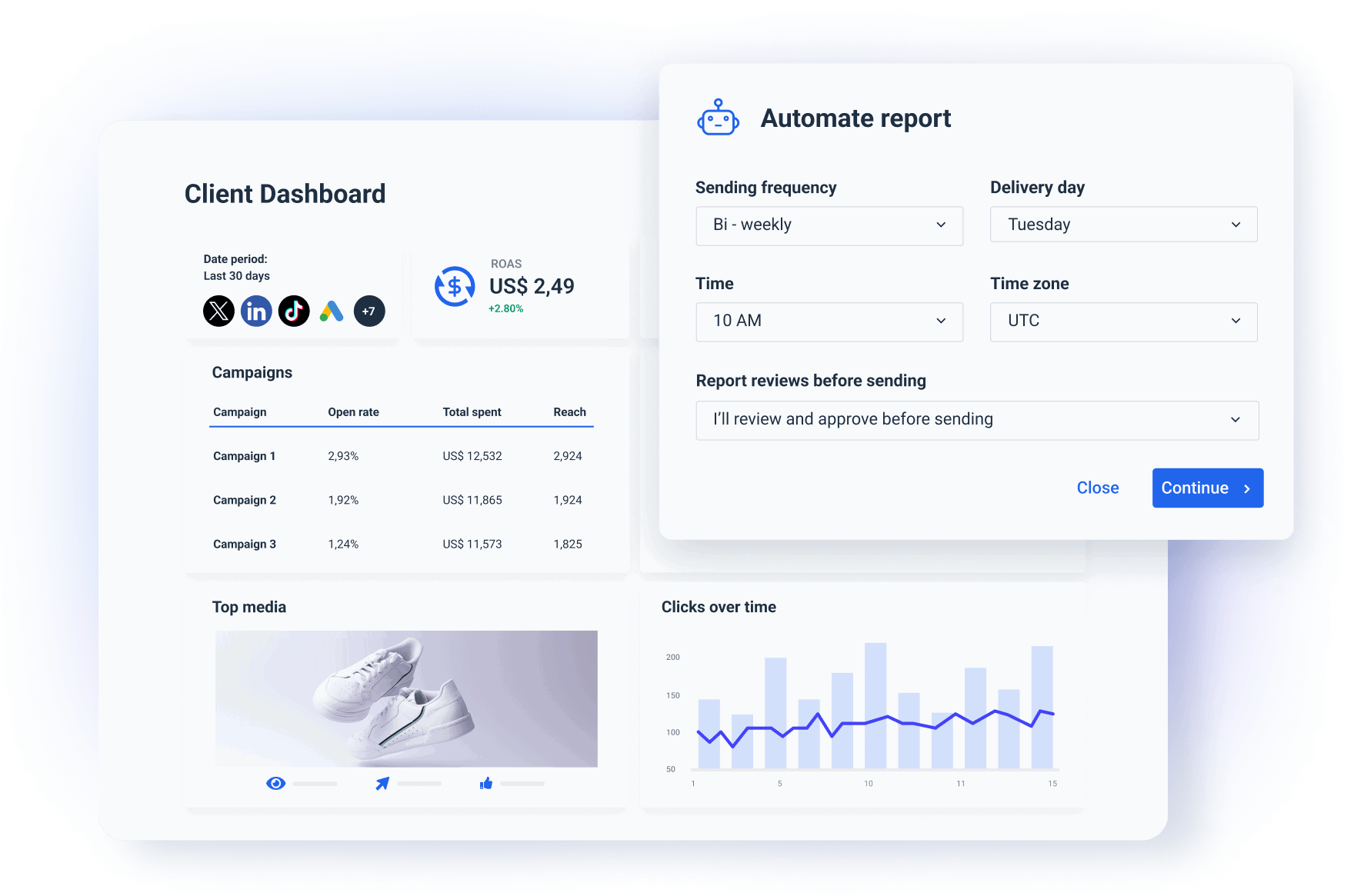 Client Dashboard Software for Marketing Agencies | Whatagraph