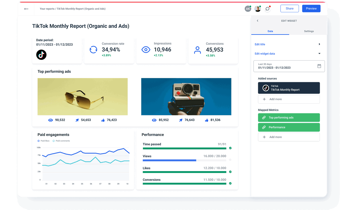 Grab a TikTok Reporting Tool for Agency Reporting | Whatagraph