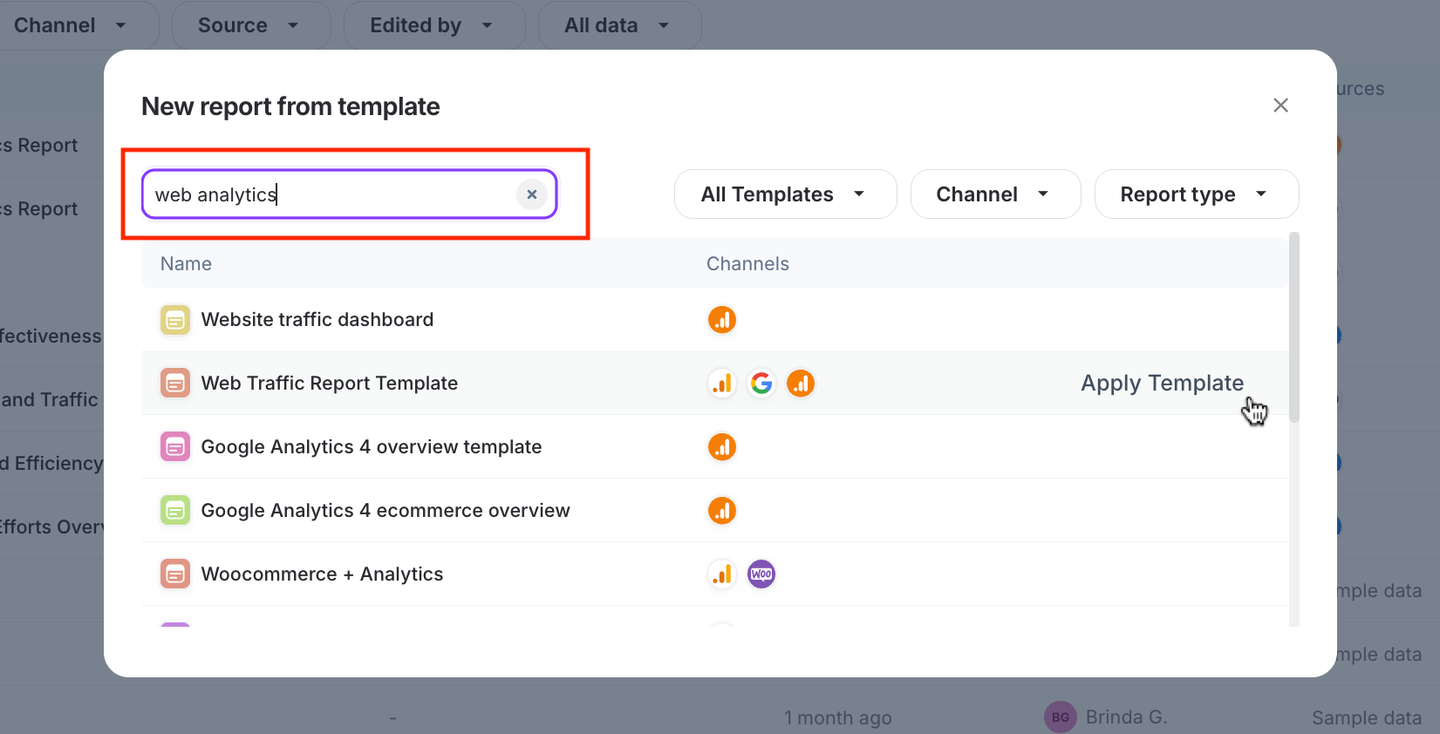 Web Analytics Reports: Free Template, Examples & Tools | Whatagraph