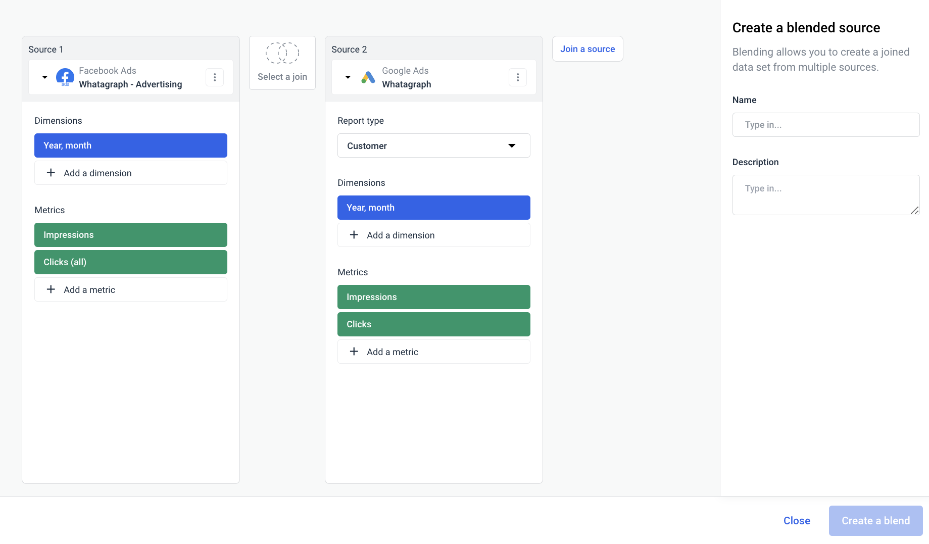 How to Blend Data in Looker Studio [+ a Faster Way] | Whatagraph