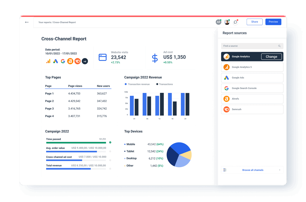 Search Query Reports for Marketing Agencies | Whatagraph