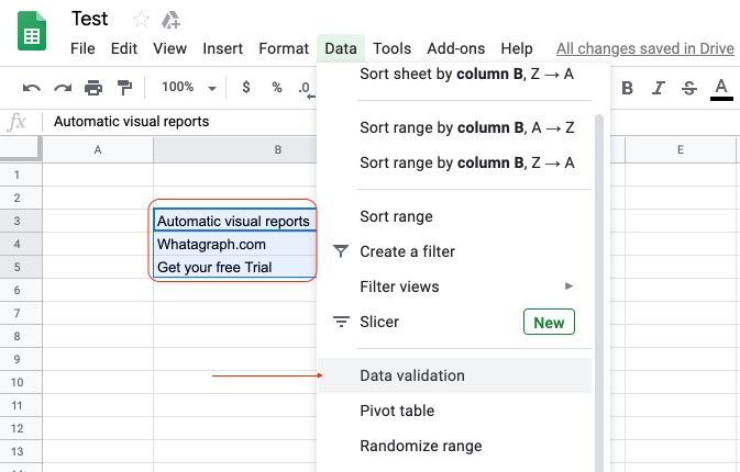 How to Create a Dropdown List in Google Sheets | Whatagraph