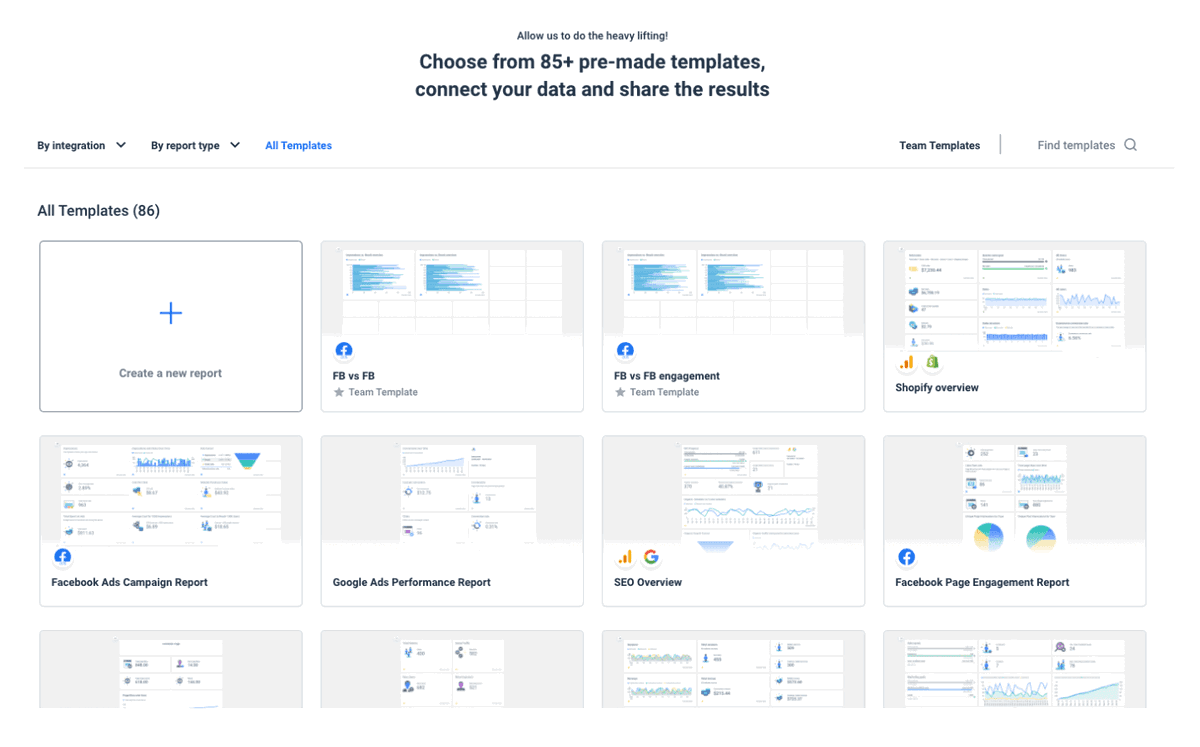 How to Use the Whatagraph Template Library | Whatagraph