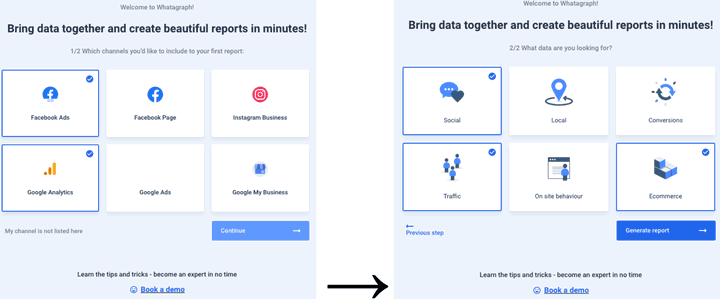 How to Use the Smart Builder for Creating Reports | Whatagraph