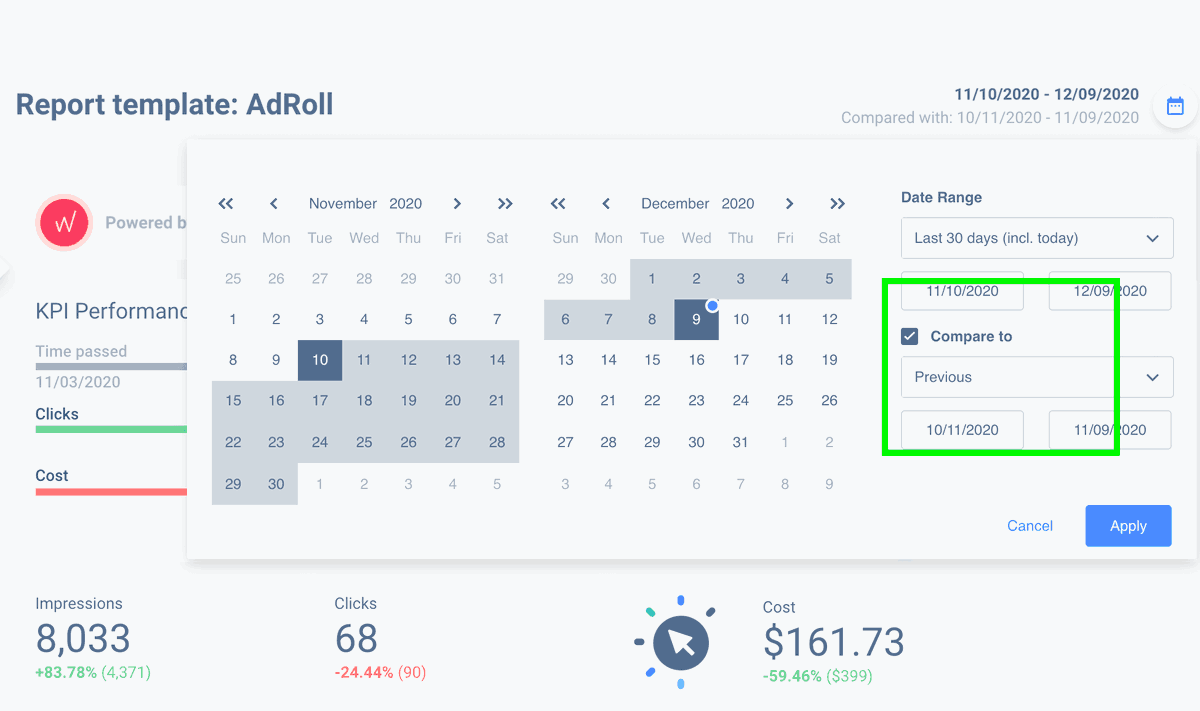 AdRoll Dashboard Reports: a How-to Guide for Agencies | Whatagraph