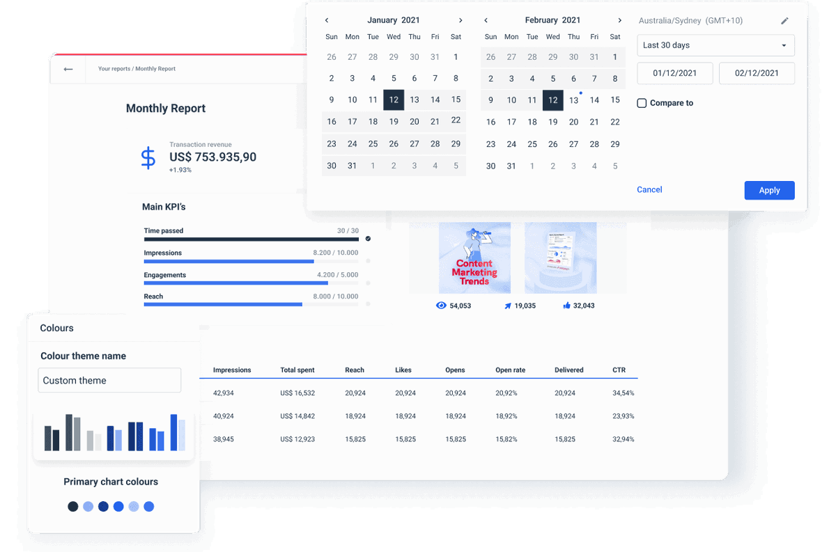 Monthly Marketing Report Template for Agencies | Whatagraph