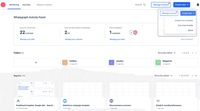 How to Build a Custom Report Dashboard for Social Media | Whatagraph
