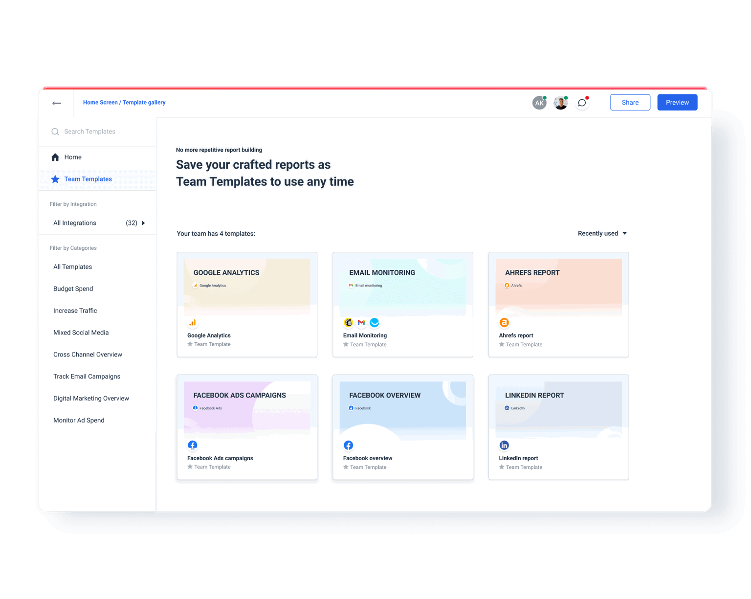 Whatagraph Features | Reporting Tool | Whatagraph